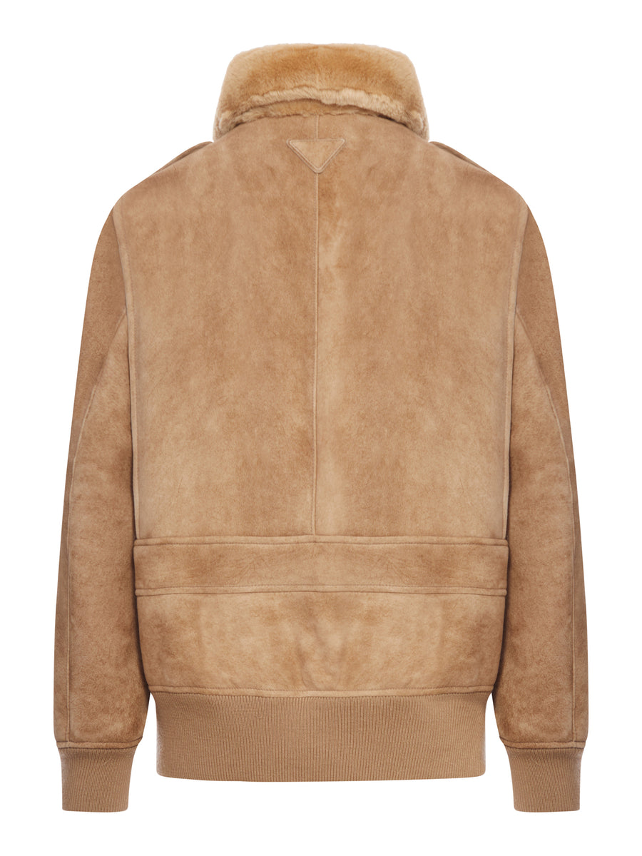 SHEARLING JACKET WITH WIDE COLLAR – Suit Negozi Uk